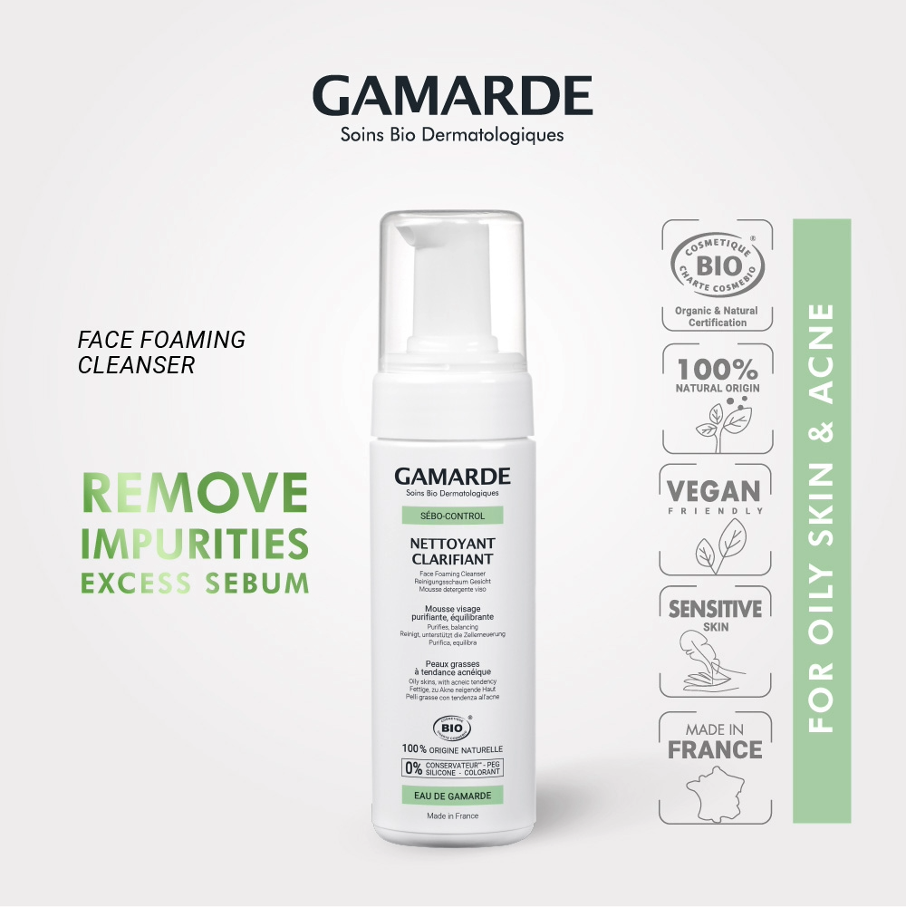 Gamarde Sebo Face Foaming Cleanser 160ml | National Skin Centre