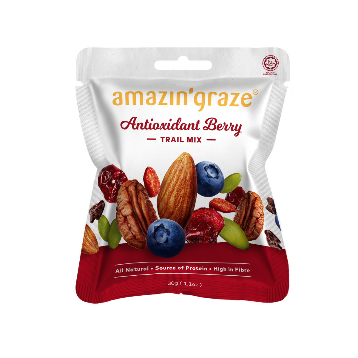 Amazin' Graze Antioxidant Berry Trail Mix 30g | National Skin Centre