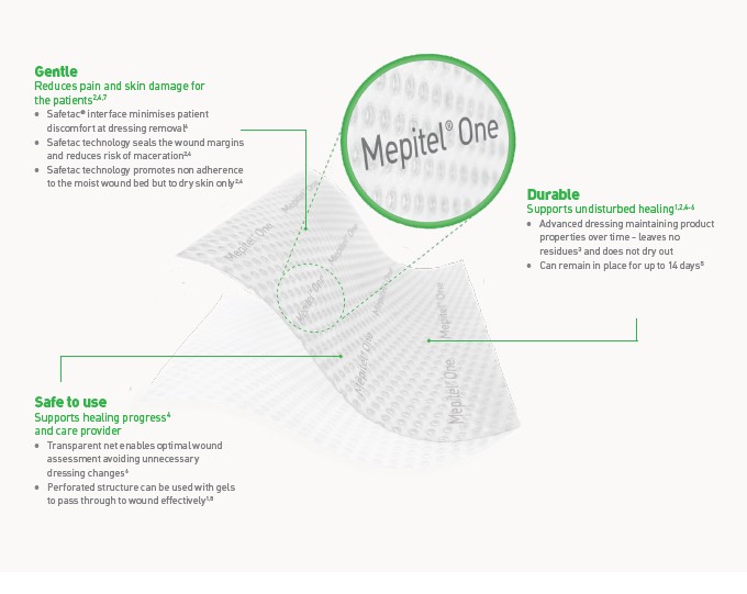 Mepitel One 7.5x10cm (contact layer) | National Skin Centre