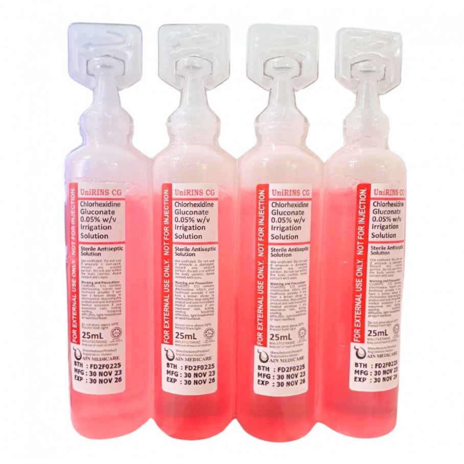Chlorhexidine 0.05% Irrigation Solution 25ml 4s | National Skin Centre