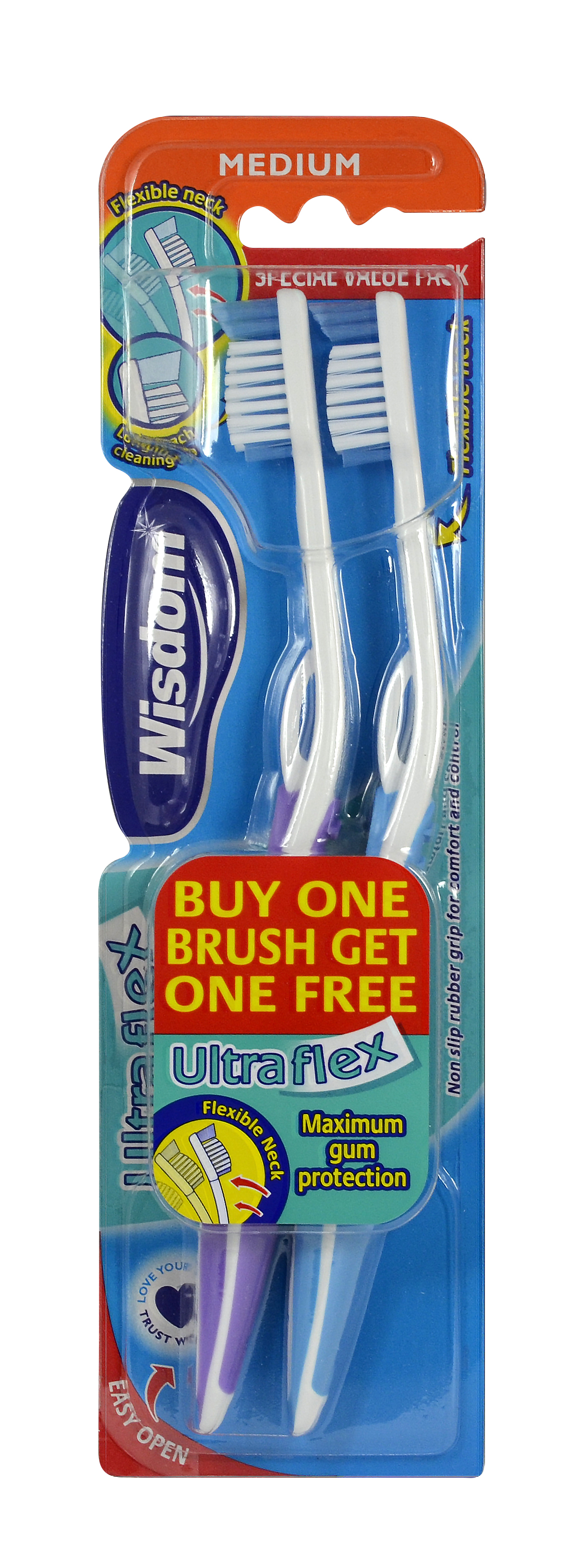 Wisdom Regular Fresh Med Toothbrush Twin Pack | National Skin Centre