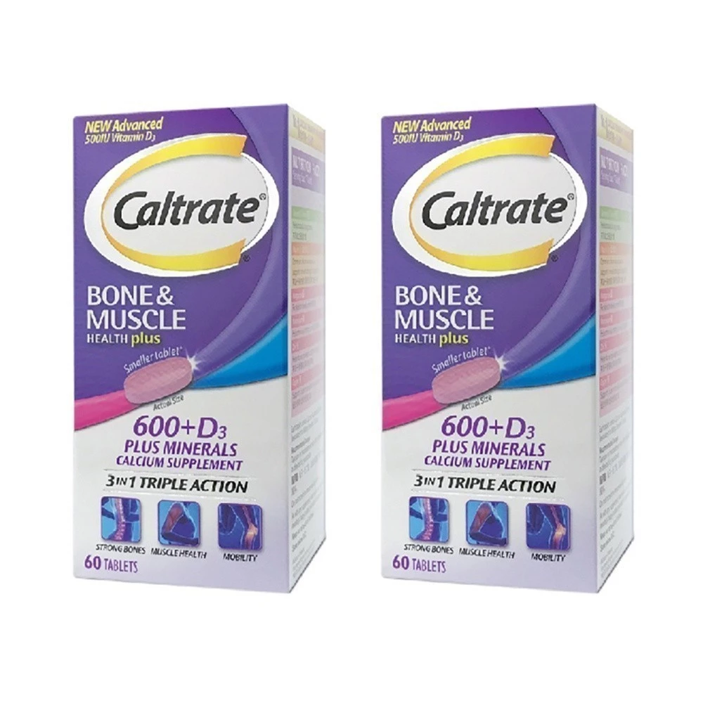 Caltrate Bone & Muscle Health Plus 500IU Vitamin D 2x60s | National ...