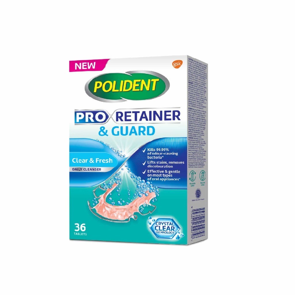 Polident Pro Retainer & Guard Cleanser 36s | National Skin Centre